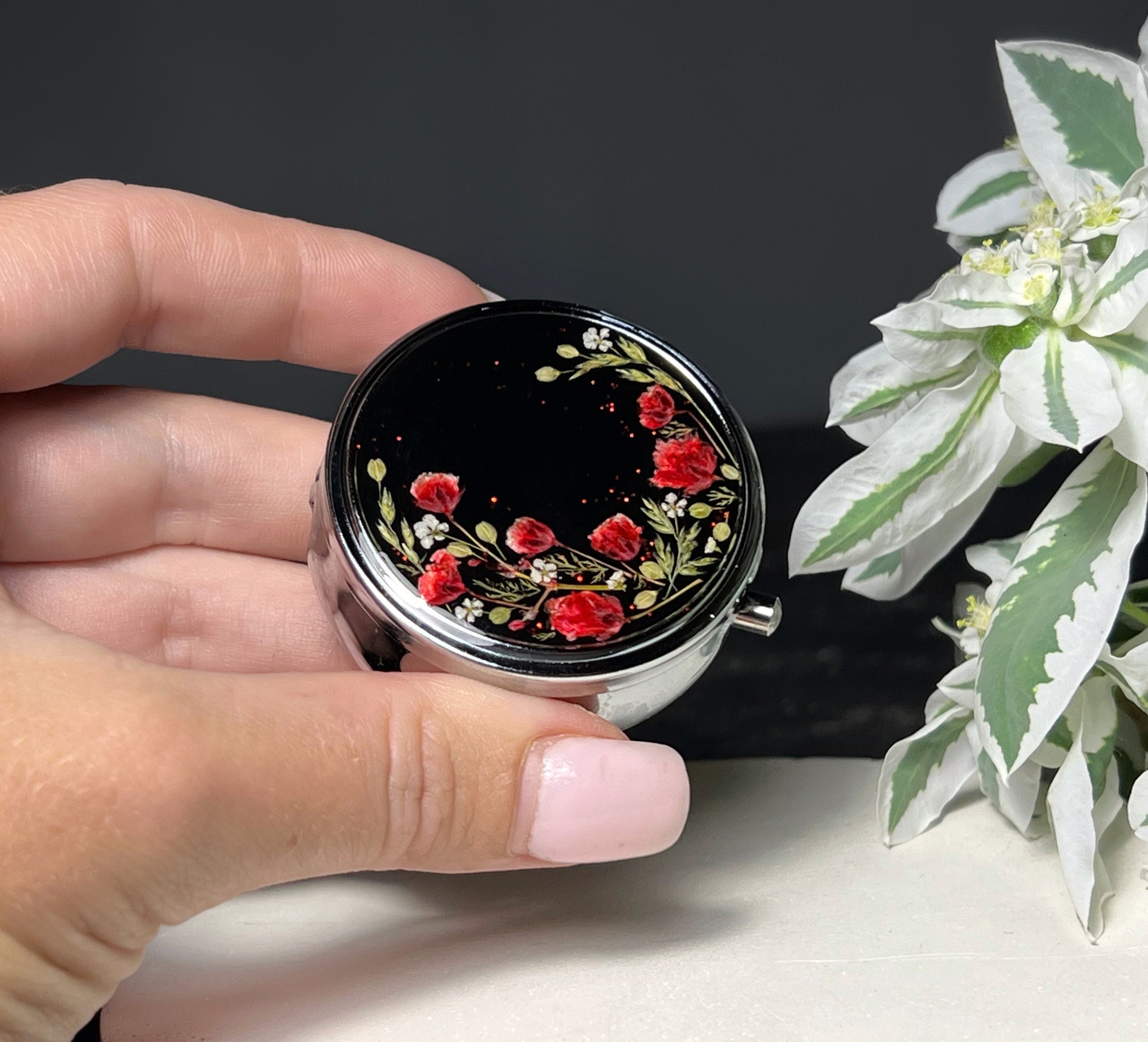 Tiny Pill Box, Pill Organizer, Pill Case, Pill Container, Small Pill ...