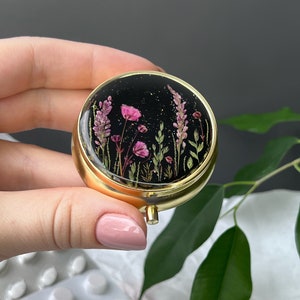 Flower Pill Box, Pill Organizer, Vitamin Organizer, Metal Pill Box ...