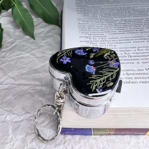 Keychain Pill Box, Pill Organizer, Small Pill Box, Pill Box for Purse ...