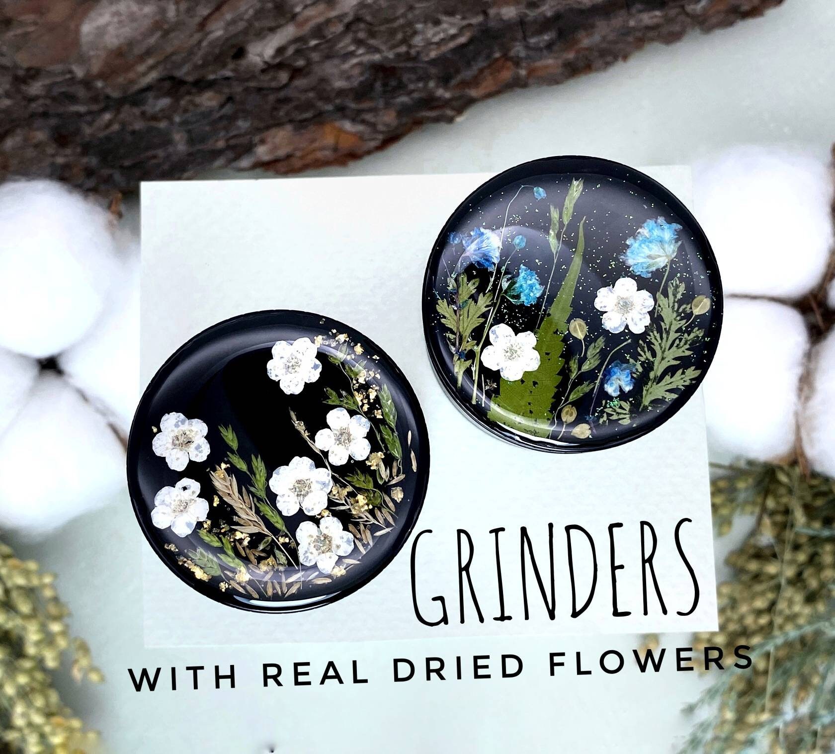 Real Flowers Cute Grinder Herb Grinder 4 Piece Grinder Cool - Etsy