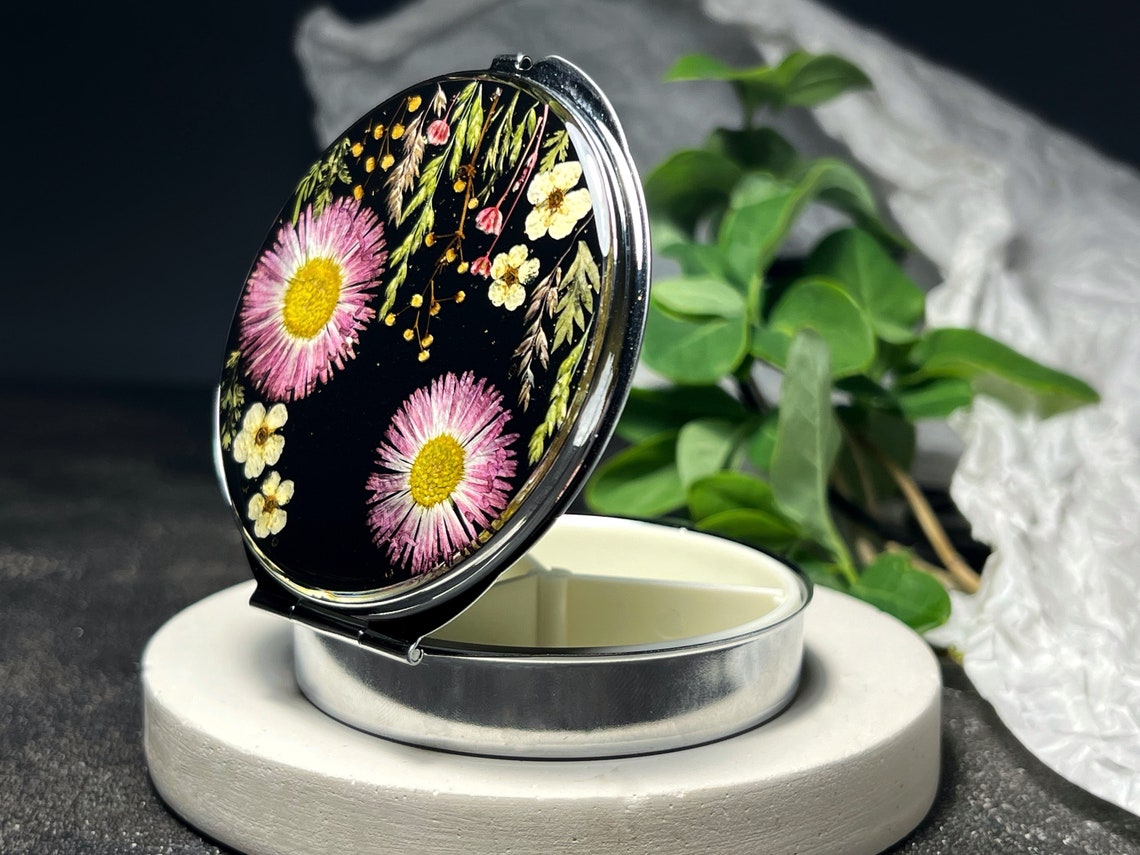 Large Pill Box, Pill Organizer, Metal Pill Box, Pill Case, Pill ...