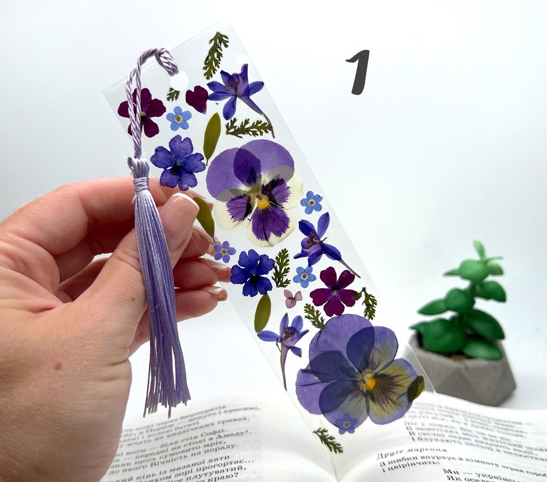 Pressed Flower Bookmark, Laminated Bookmark, Custom Bookmark, Cute ...