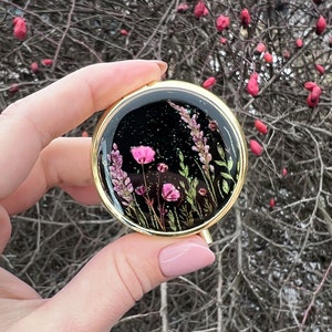 Flower Pill Box, Pill Organizer, Vitamin Organizer, Metal Pill Box ...