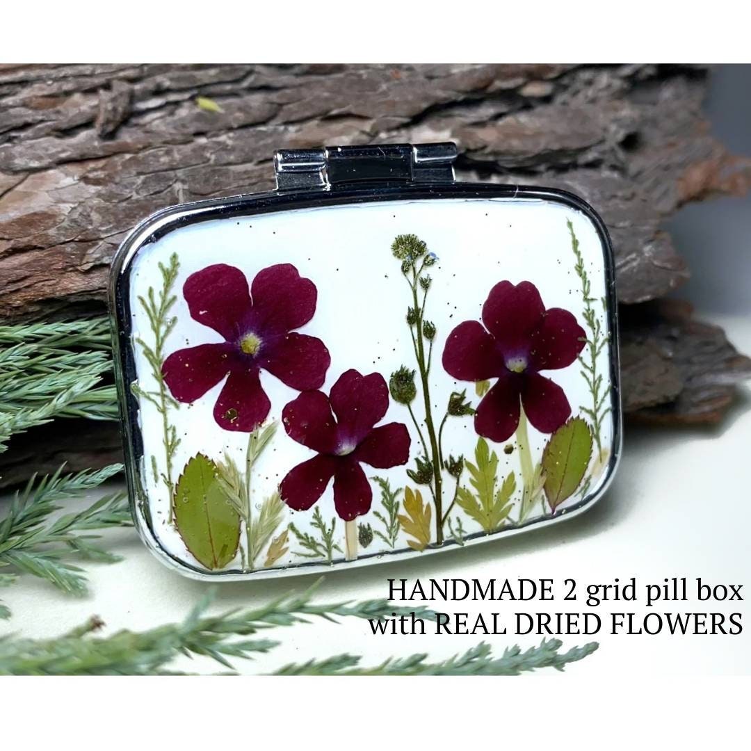 Pill Box, Pill Case, Pill Organizer, Daily Pill Box, Pill Box Art, Pill ...