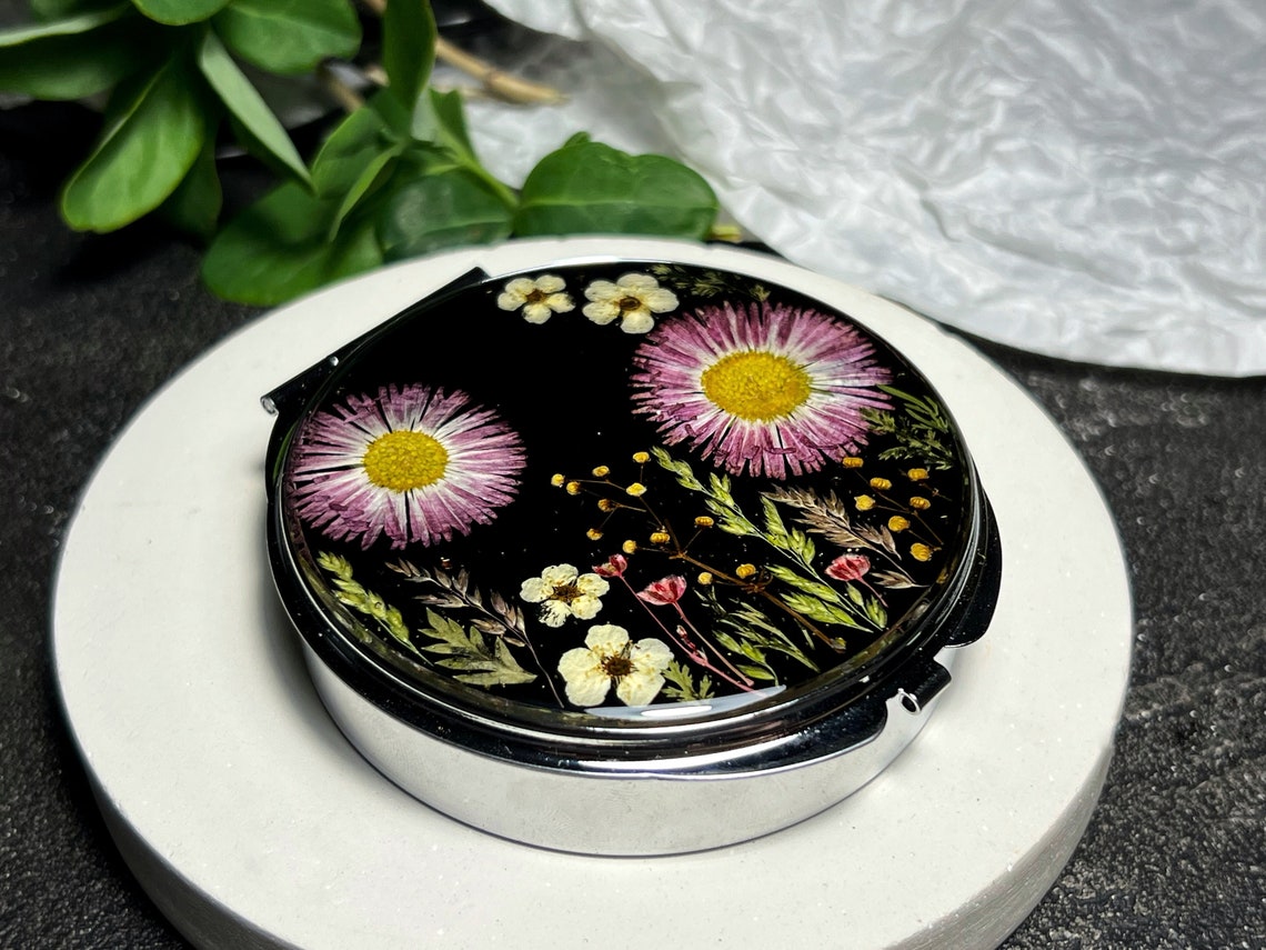 Large Pill Box, Pill Organizer, Metal Pill Box, Pill Case, Pill ...