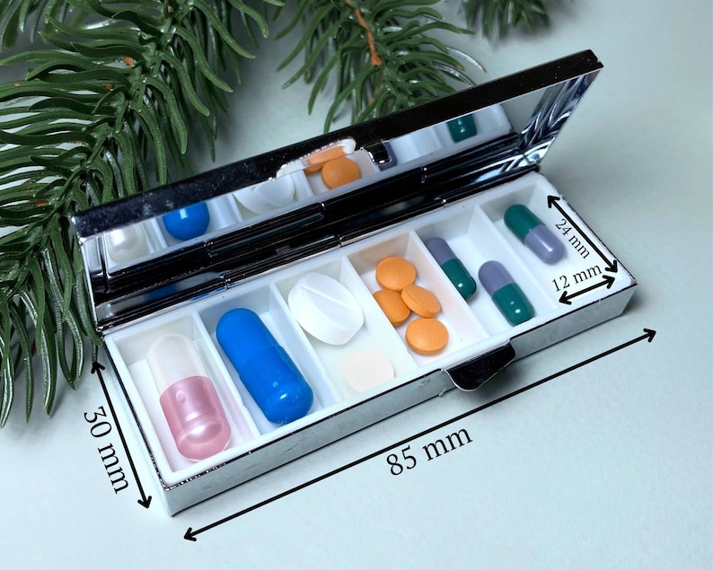Pill Box, Pill Organizer, Cute Pill Box, Pill Case, Daily Pill Box ...