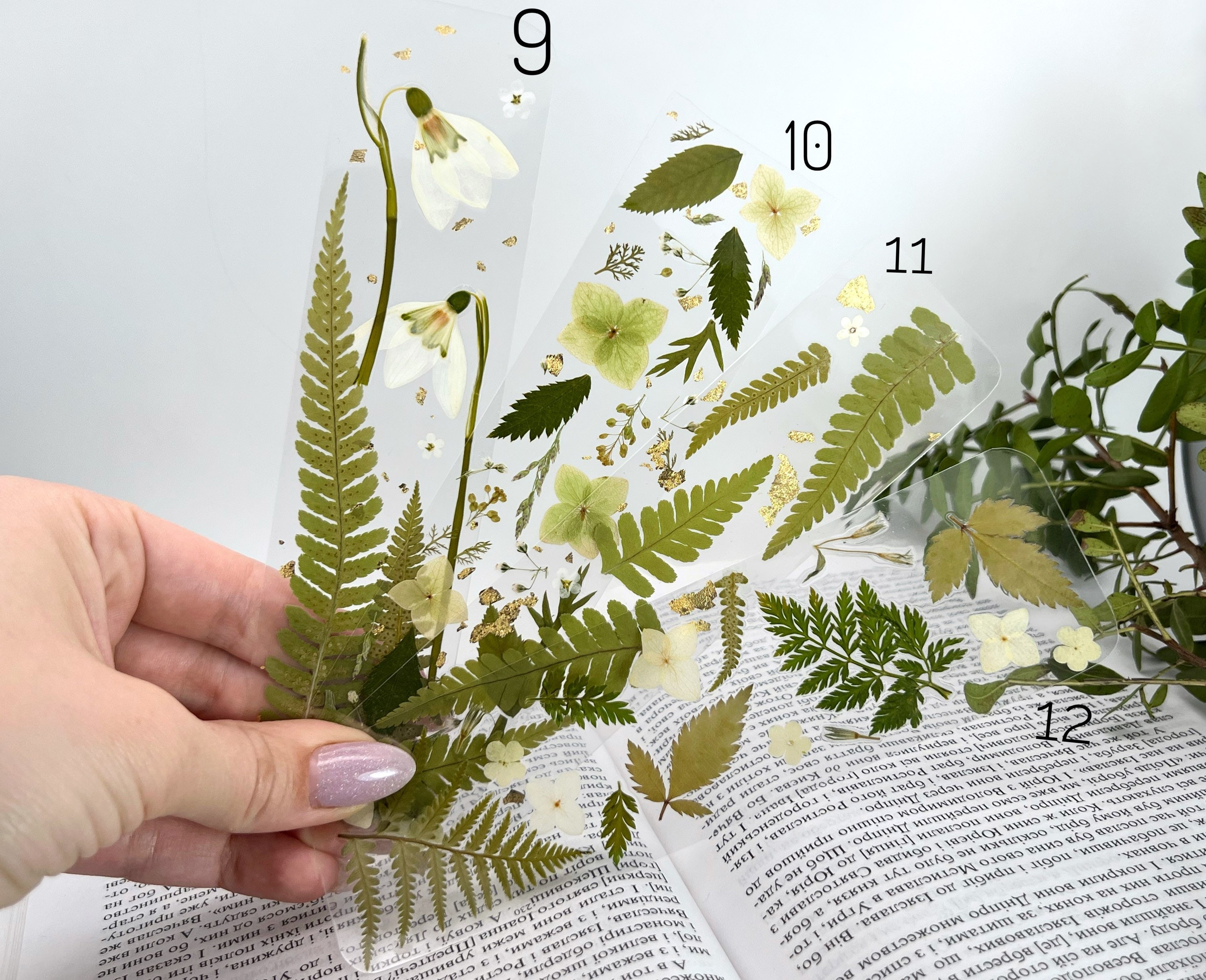 Pressed Flower Bookmark Laminated Bookmark Custom Bookmark - Etsy