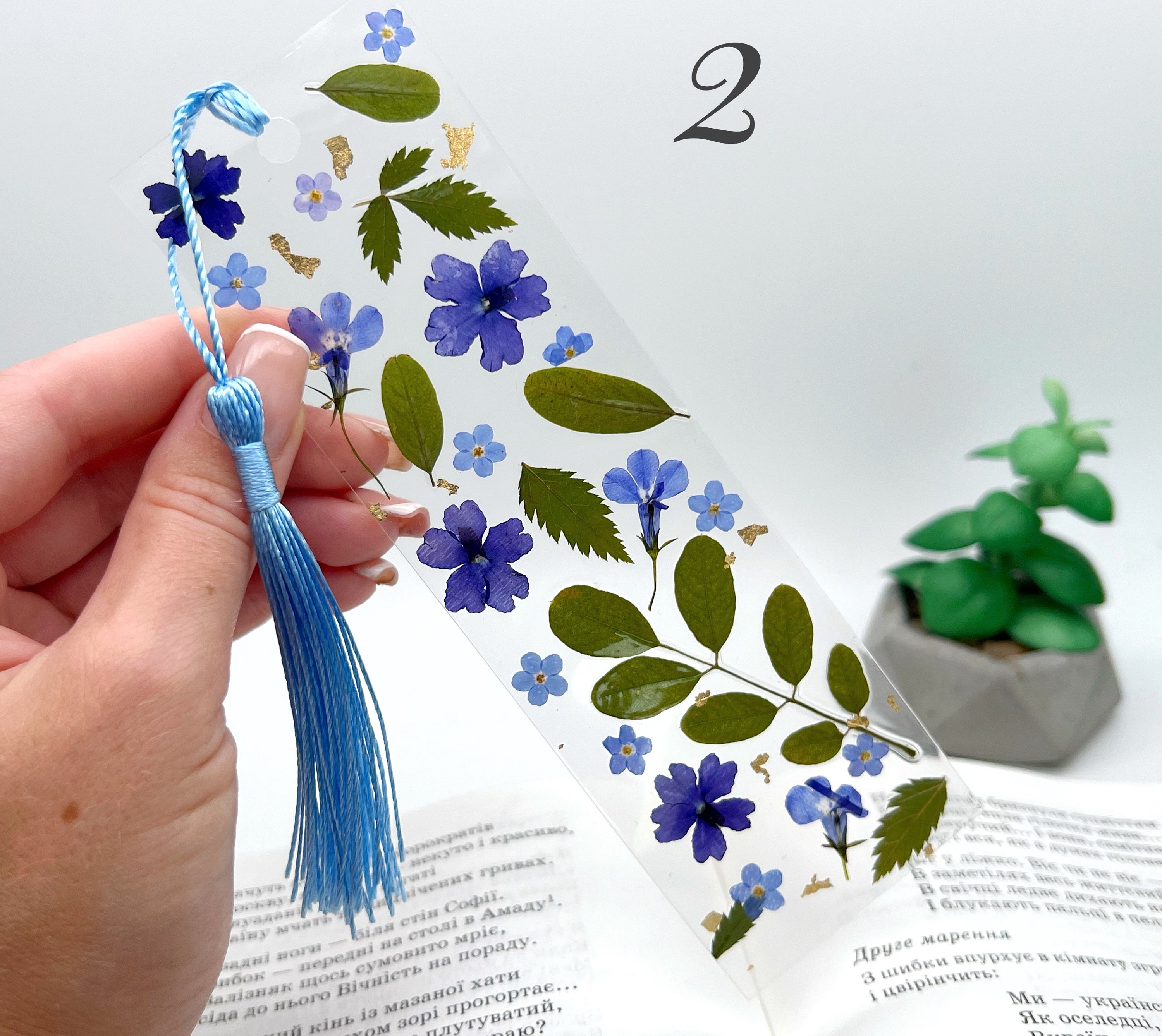 Pressed Flower Bookmark, Laminated Bookmark, Custom Bookmark, Cute ...