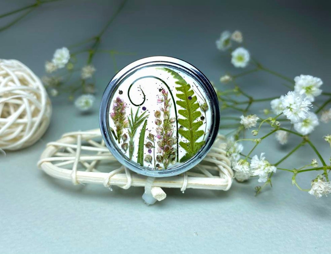 Real Dried Flowers Pill Box, Pill Box, Pill Organizer, Cute Pill Box ...