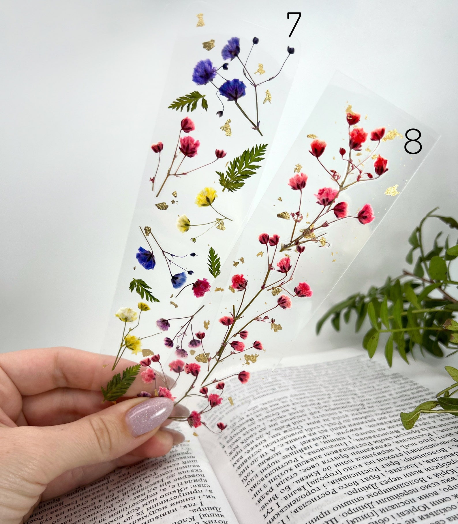 Pressed Flower Bookmark Laminated Bookmark Custom Bookmark - Etsy