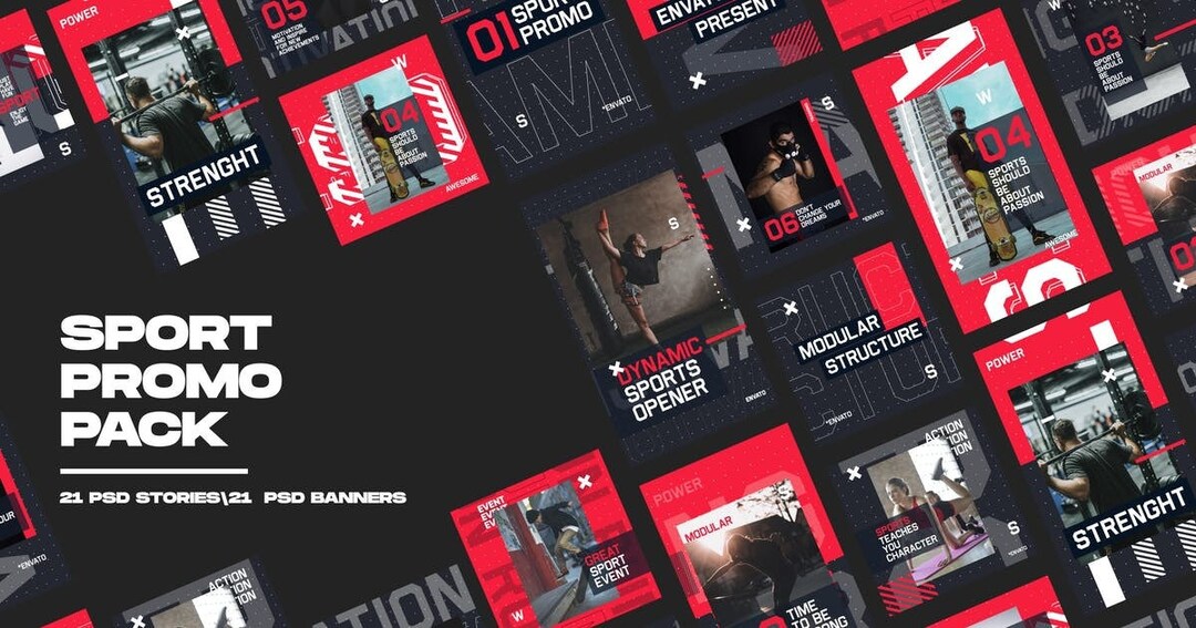Sport Promo Pack | PSD Templates - Etsy