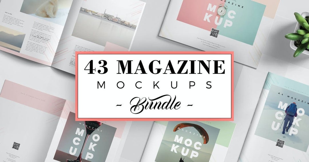 43 High Resolution Magazine Mockups Bundle - Etsy