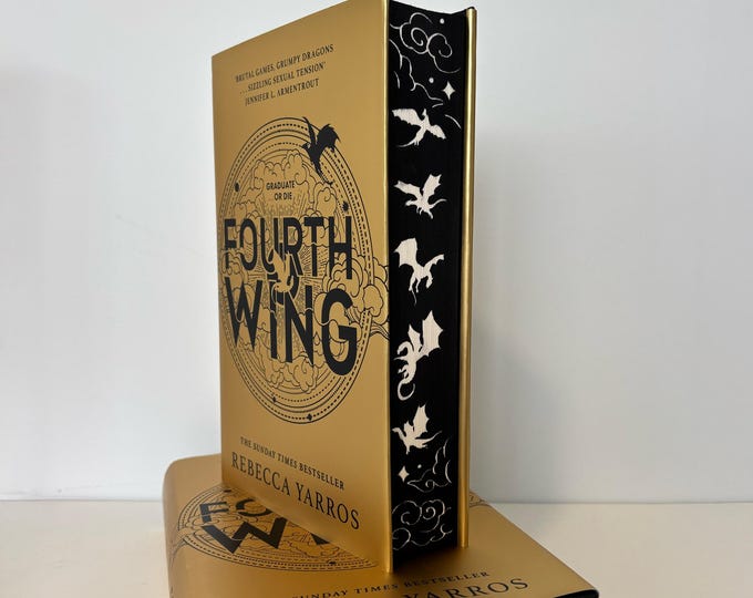 Fourth Wing Sprayed Edges, Hardcover Hand Painted - Etsy