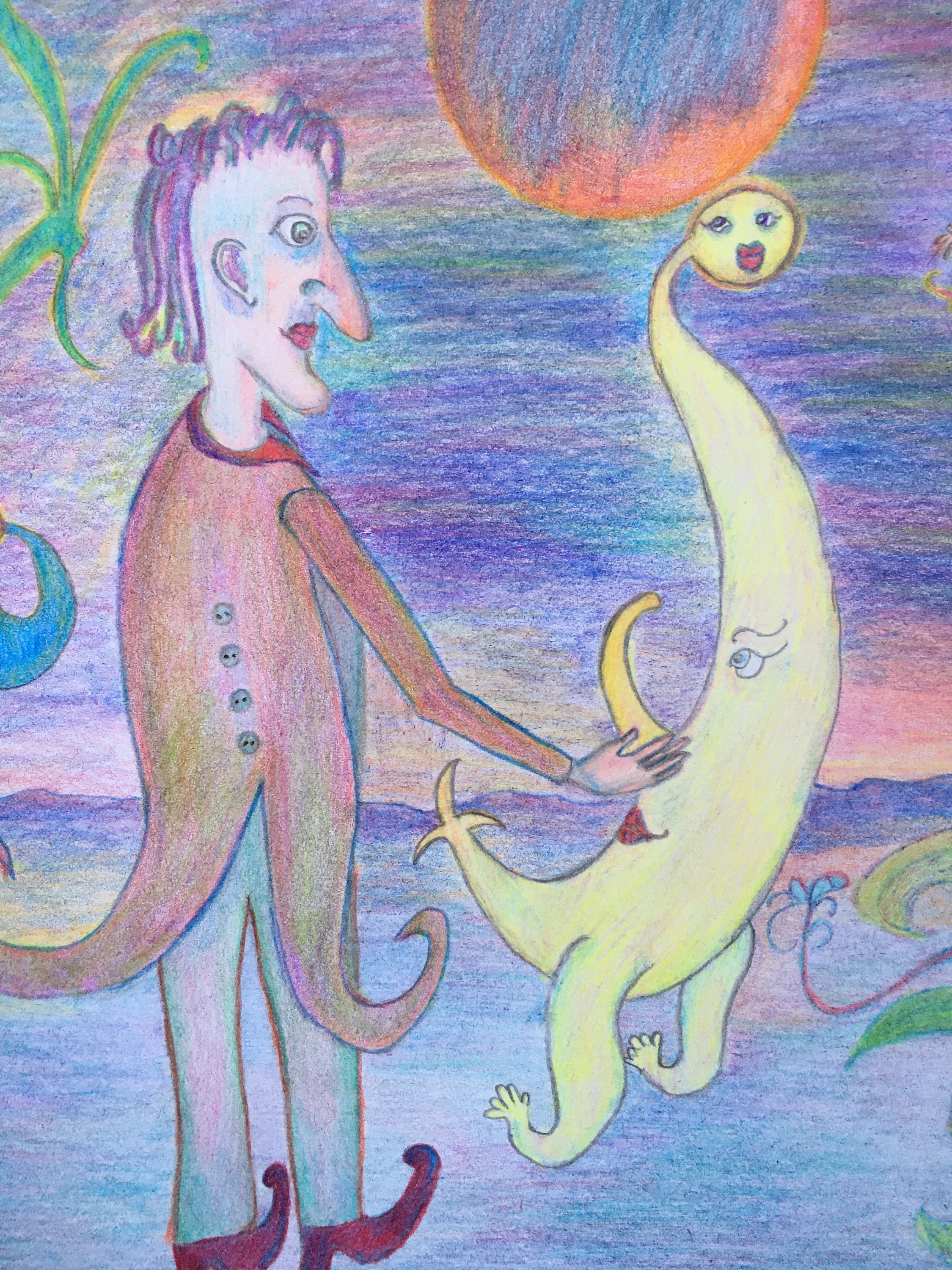 Original Pencil Drawing Colored Pencil Drawing Original Art - Etsy