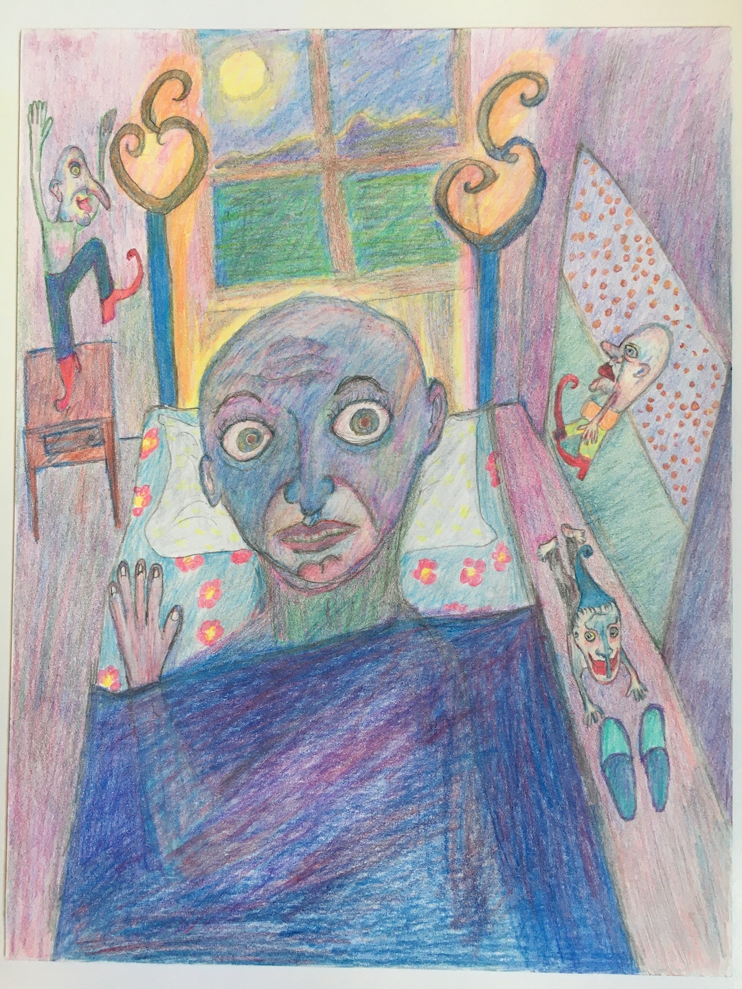 Original Colored Pencil Drawing, Pencil Drawing 12.36x9.45 Inch - Etsy