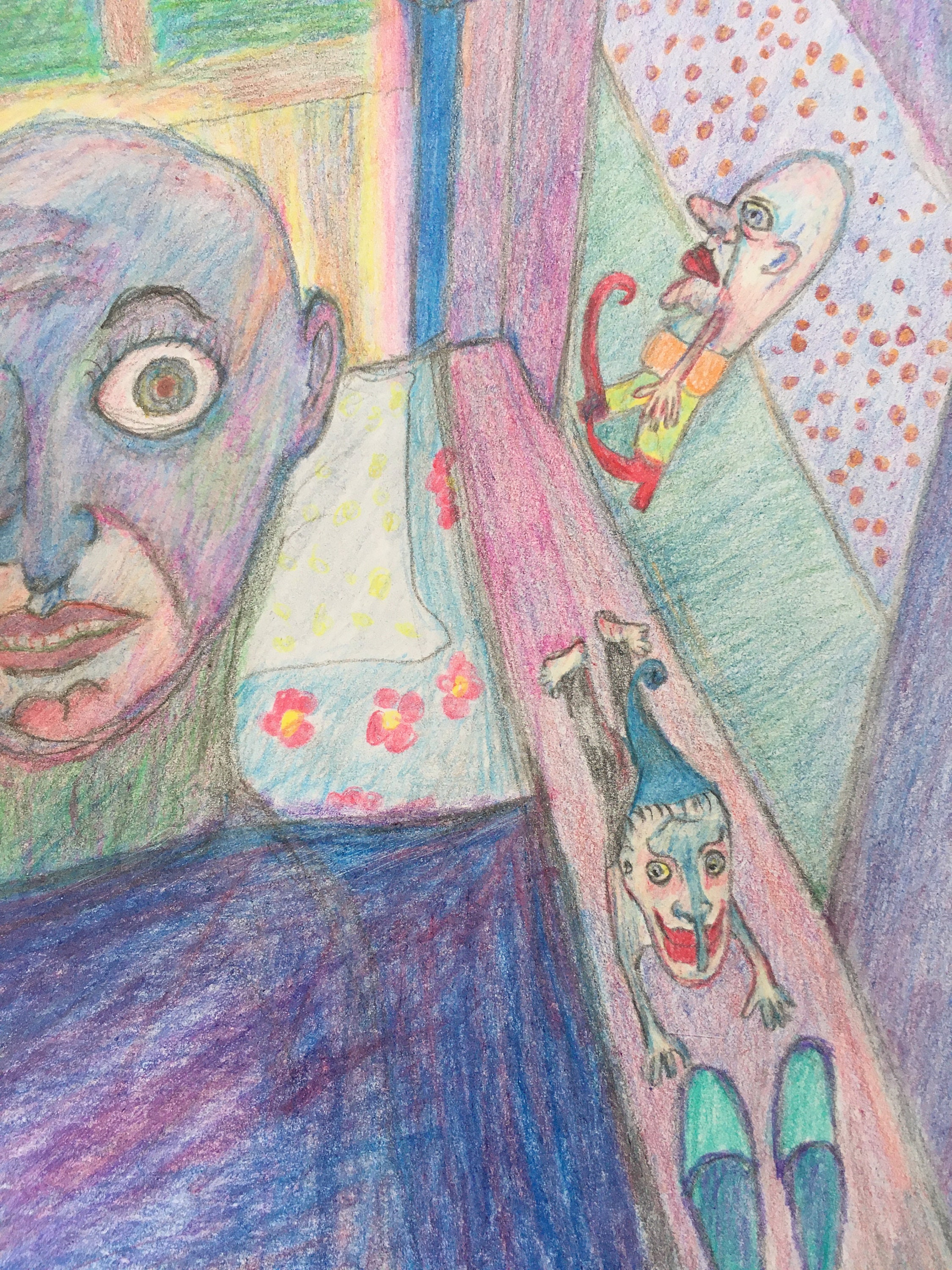 Original Colored Pencil Drawing, Pencil Drawing 12.36x9.45 Inch - Etsy