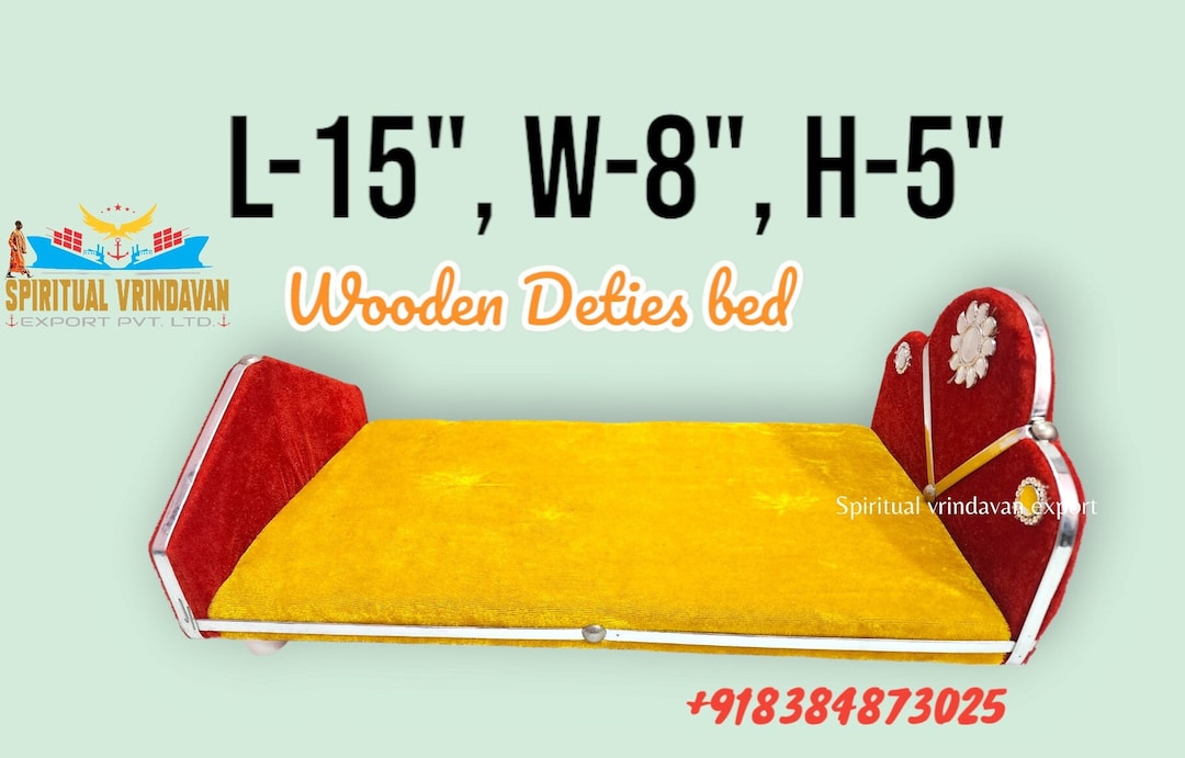Deties Bed ,15 Inch Bed for Sleeping Gaur Nitai ,laddu Gopal ,radha ...