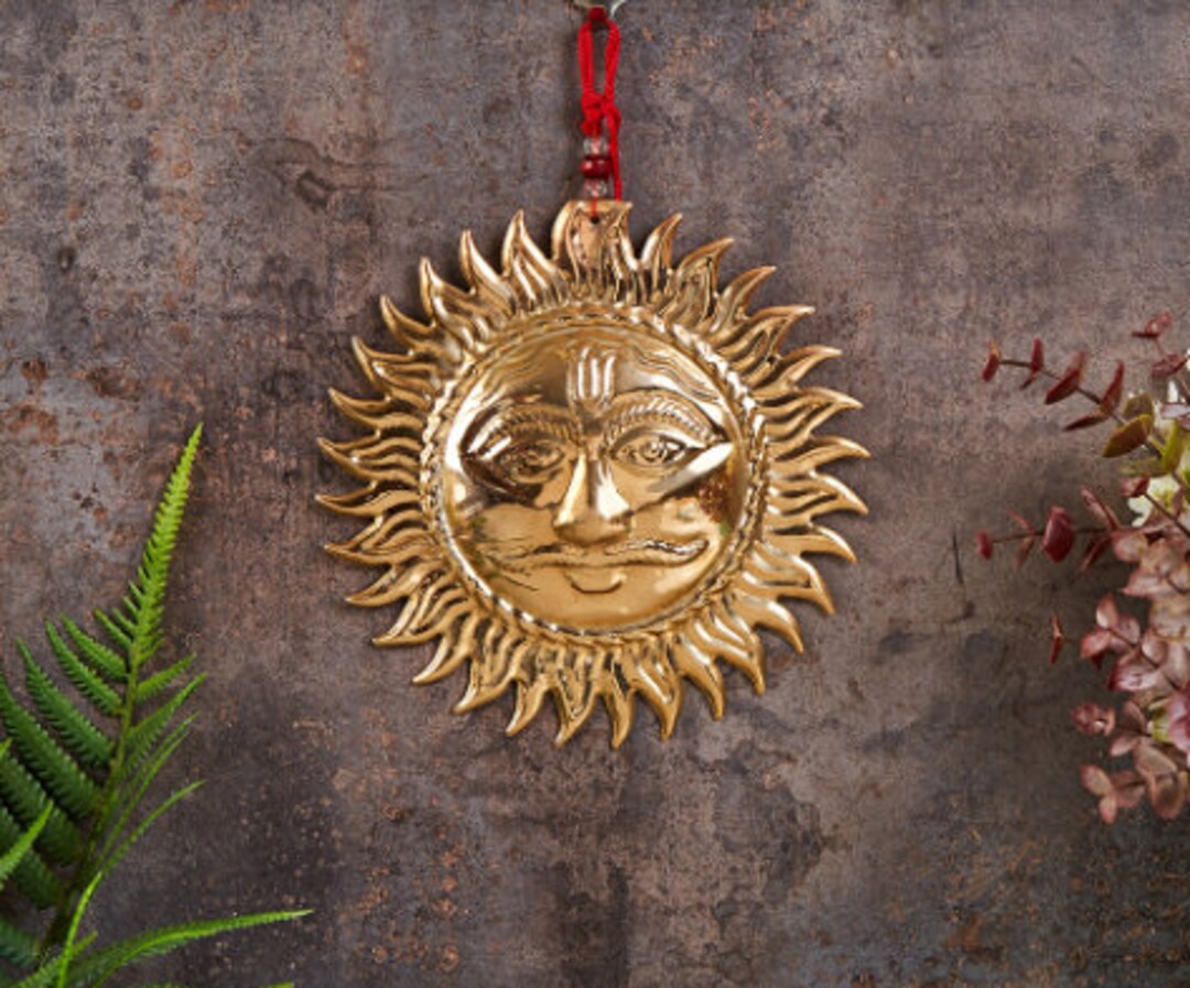 Copper Sun Face Wall Hanging for Vastu - Etsy