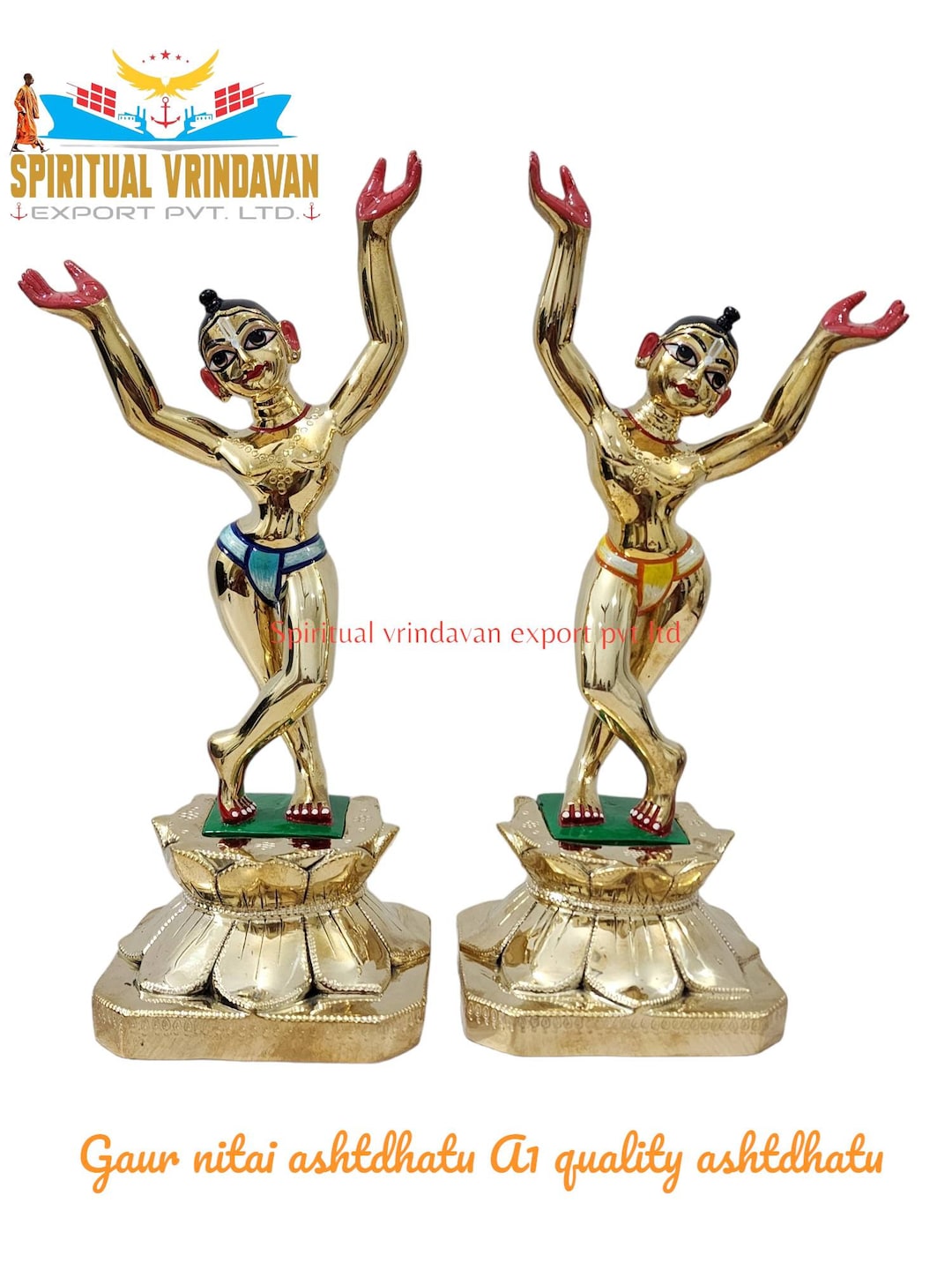 12inch/30cm Ashtdhatu Gaur Nitai made by Eight Metal Called Ashtdhatu ...