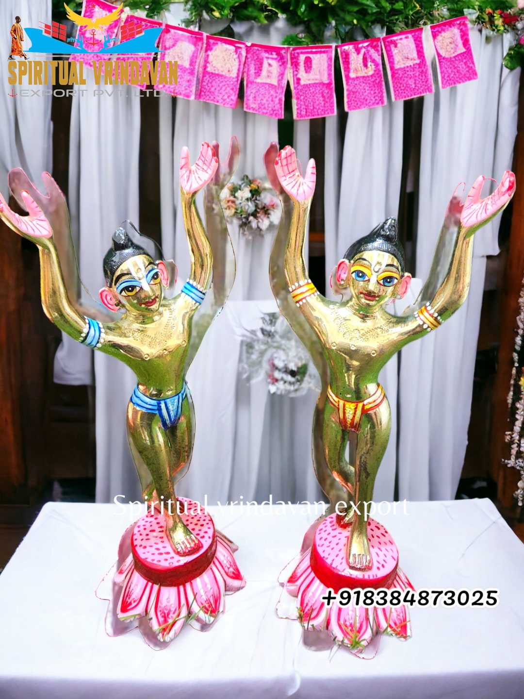 7inch Gaur Nitai Made in Vrindavan by Devotee shri Shri - Etsy