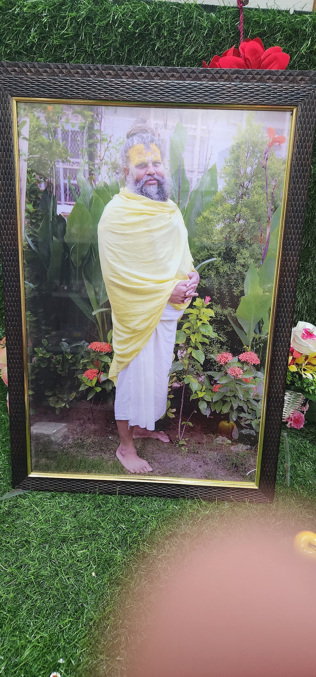 Premanand Maharaj Wooden Photo Frame 1319inch Made in Vrindavan ,radha ...