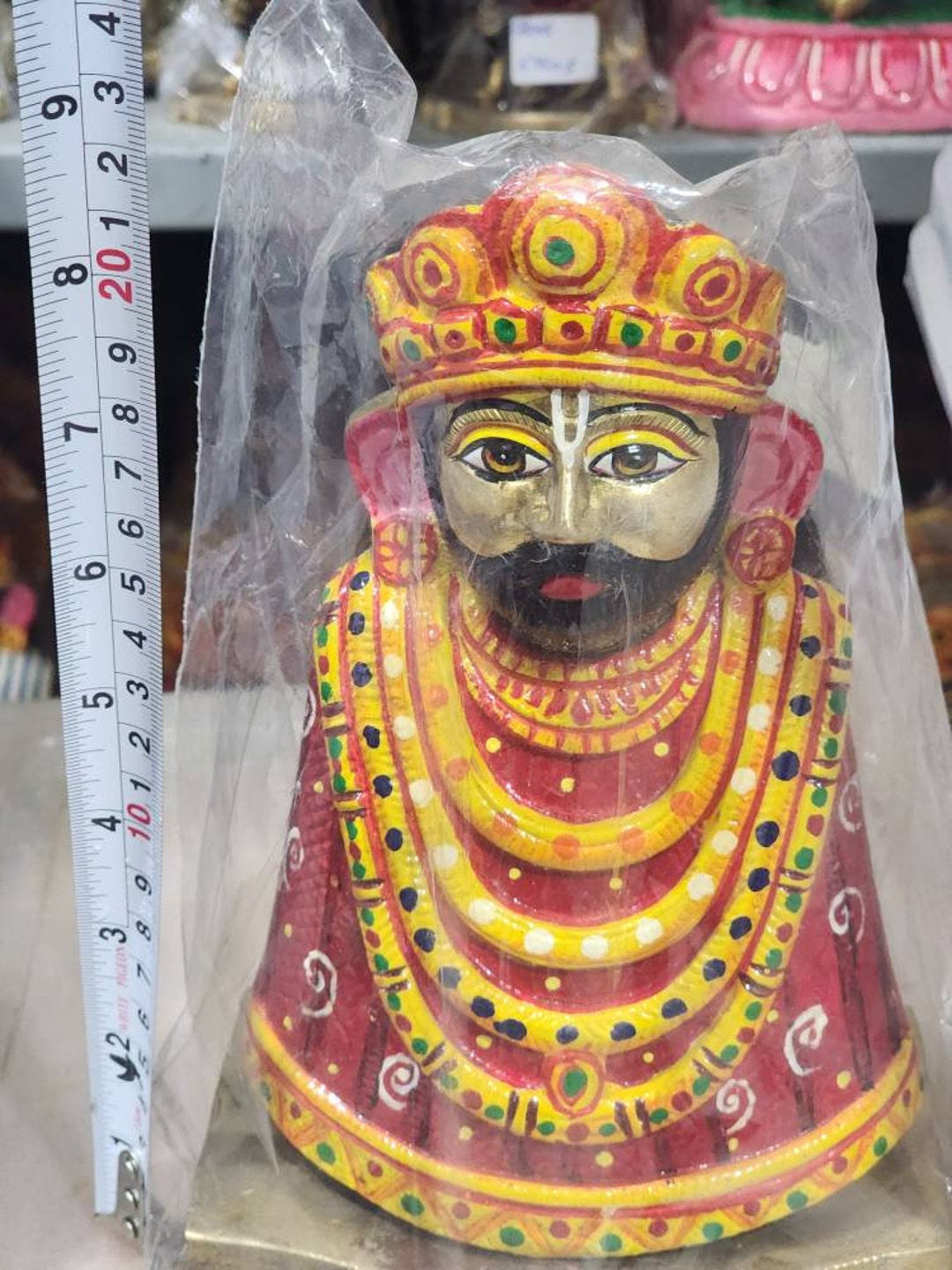 8inch/20cm Khatu Shyam Ji Brass Statue Handmade ,baba Shyam ,beautiful ...