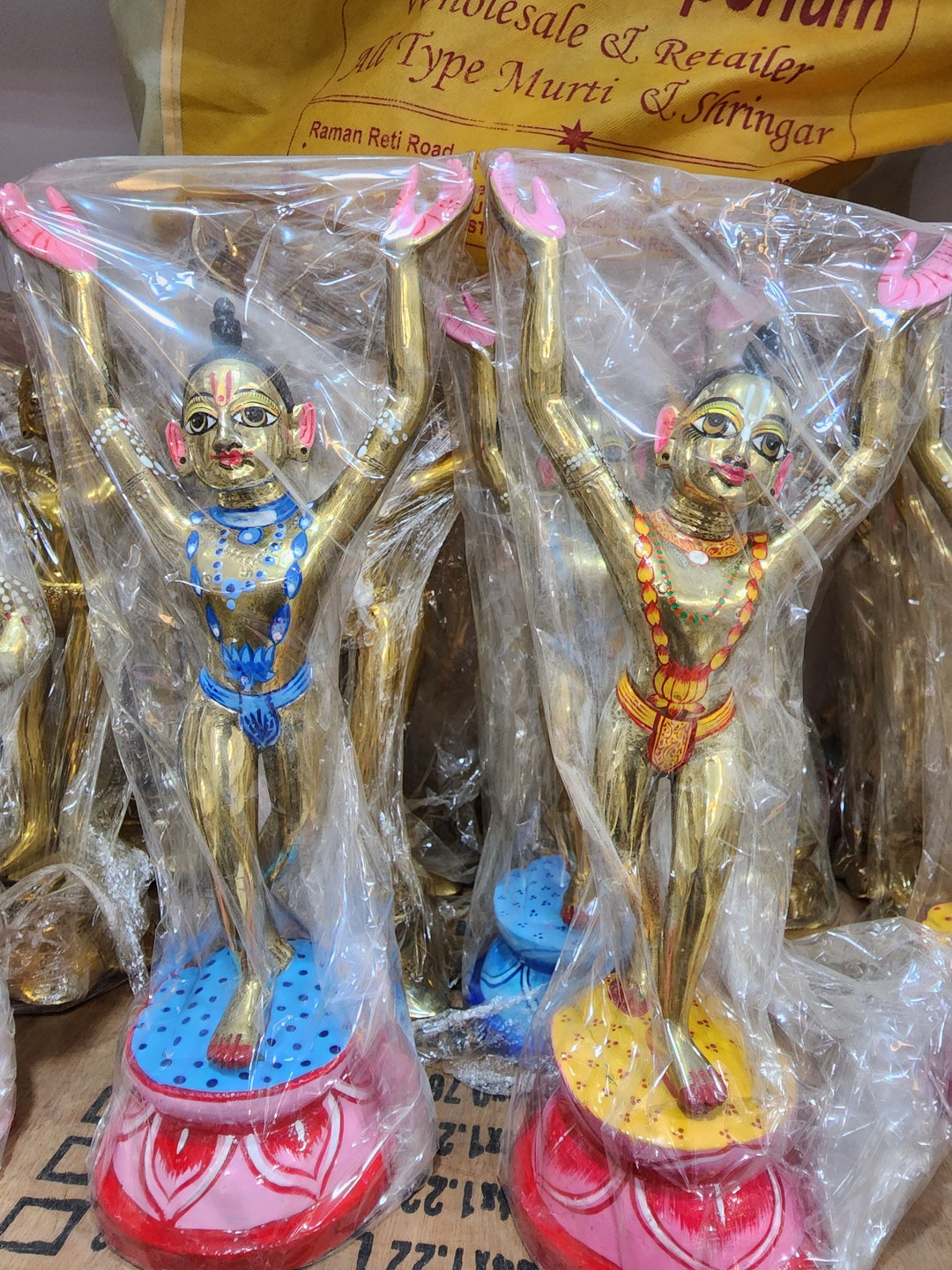 10inch/26cm Gaur Nitai Brass Statue Made in Vrindavan ,goura Nitai ...