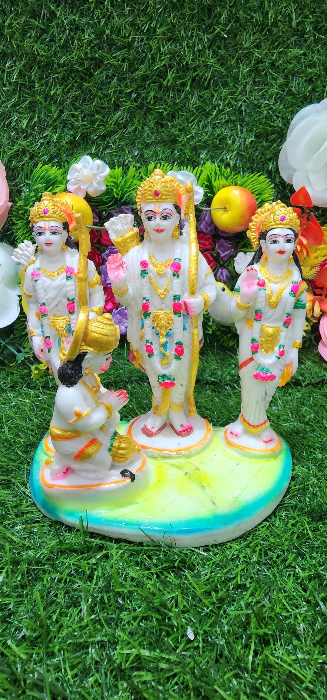 6inch/15cm Ram Darbar ,ram Parivar ,ram Family ,marble Dust , Beautiful ...