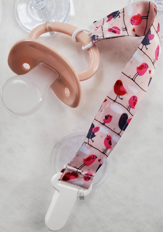 ADULT Pacifier With Strap and Clip - Etsy