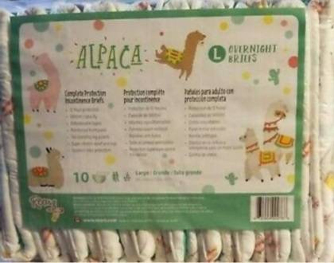 ADULT ABDL/ Diapers Alpaca by Rearz 2 Pk (L) Great Gift for Him or Her ...