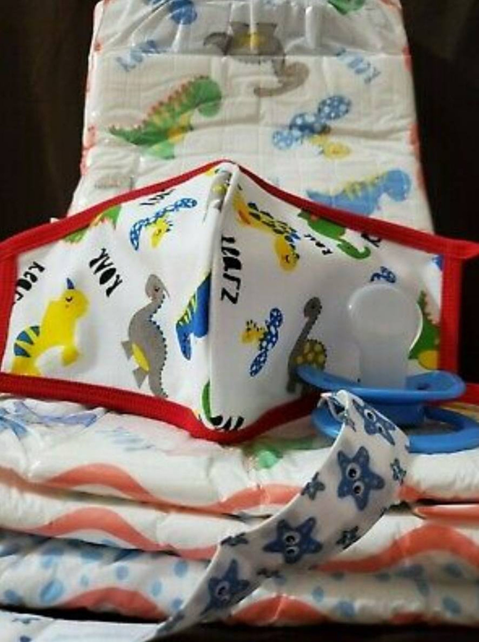 ADULT Rearz Dinosaur 4 Piece 2 Large Diaper Combo. Includes 2 Matching ...