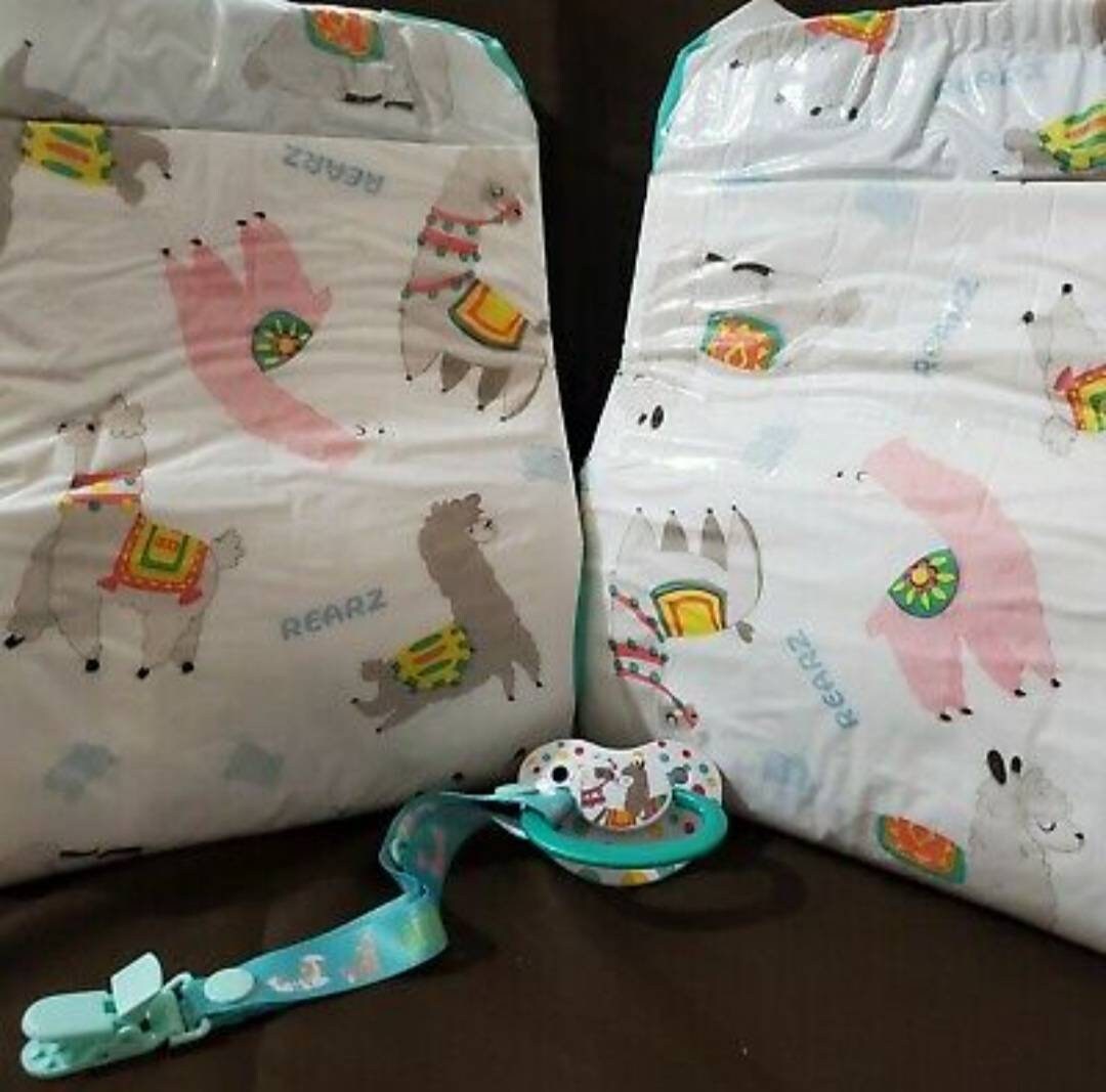 Rearz Alpaca 3 Piece 2 Large Diaper Combo. Includes 2 Matching Large ...
