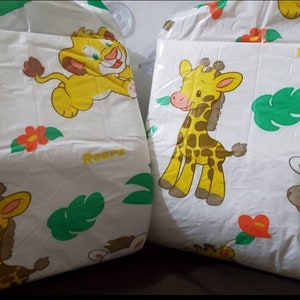 ABDL Rearz Safari (2) Pack Large Diapers Sizing 31-46 This is A Very ...