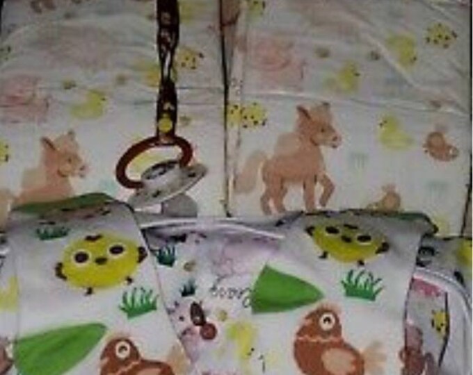 ADULT Rearz Barnyard 7 Piece 2 LG Diaper Combo. 2 LG Matching Diapers 1 ...