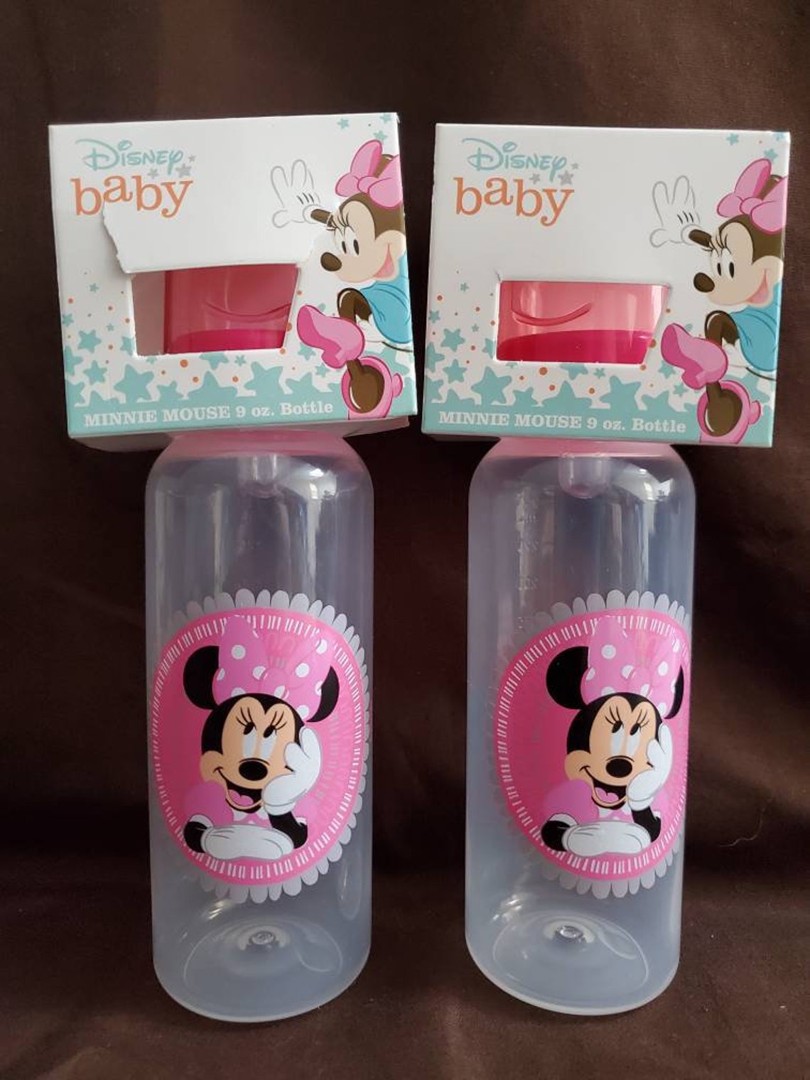 Minnie Mouse 2 Piece Bottle Set. 9oz Bottles. Free Bottle - Etsy