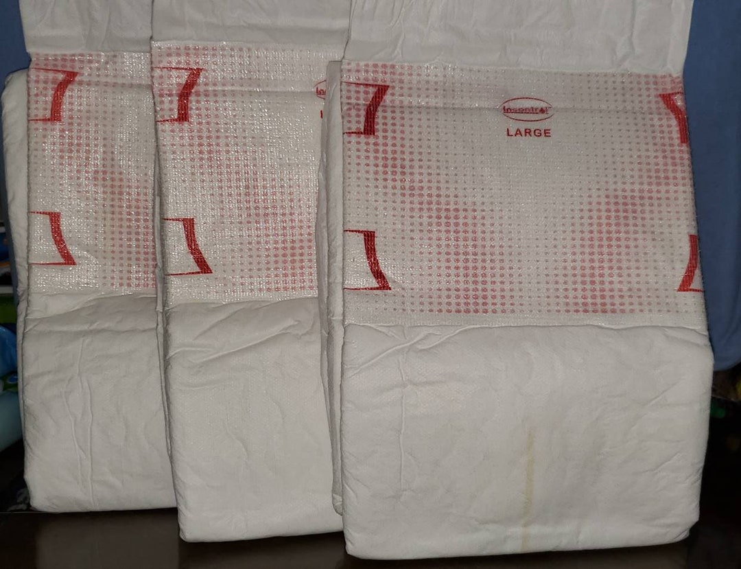 ABDL/ Incontrol (3) Pack Large 100% Cloth Outer Shell Hook and Loop ...