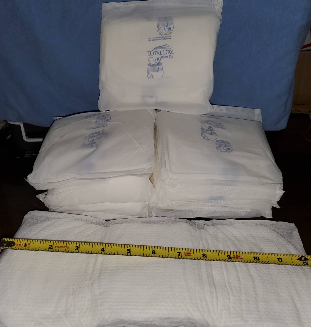 ADULT Maximum Absorbency Booster Pads 10 Pack. Individually Wrapped ...