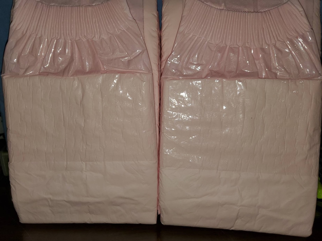 Abdl/diapers Pink Large 2 Pack Over Night Rated Great Protection. Size ...