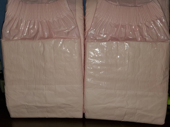 Abdl/diapers Pink Large 2 Pack Over Night Rated Great - Etsy