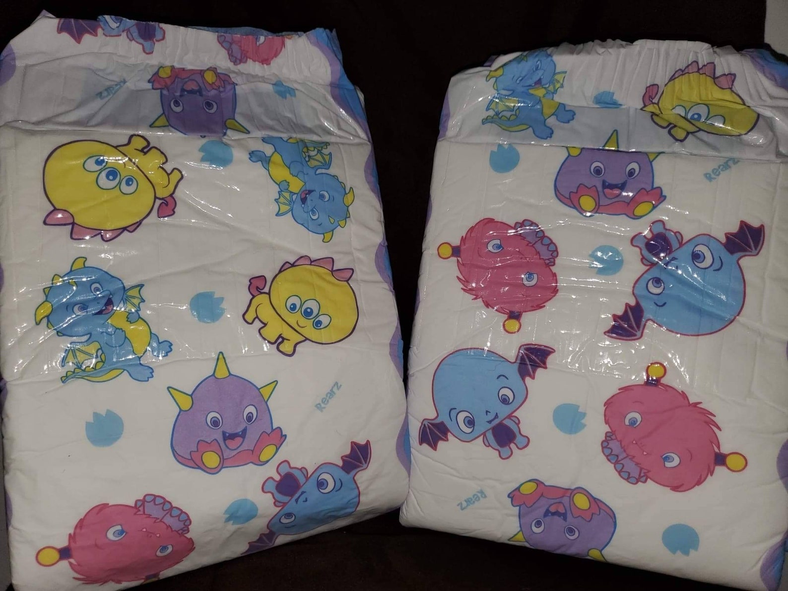 ABDL ADULT Diapers Lil Monsters by Rearz 2 Pack Large - Etsy