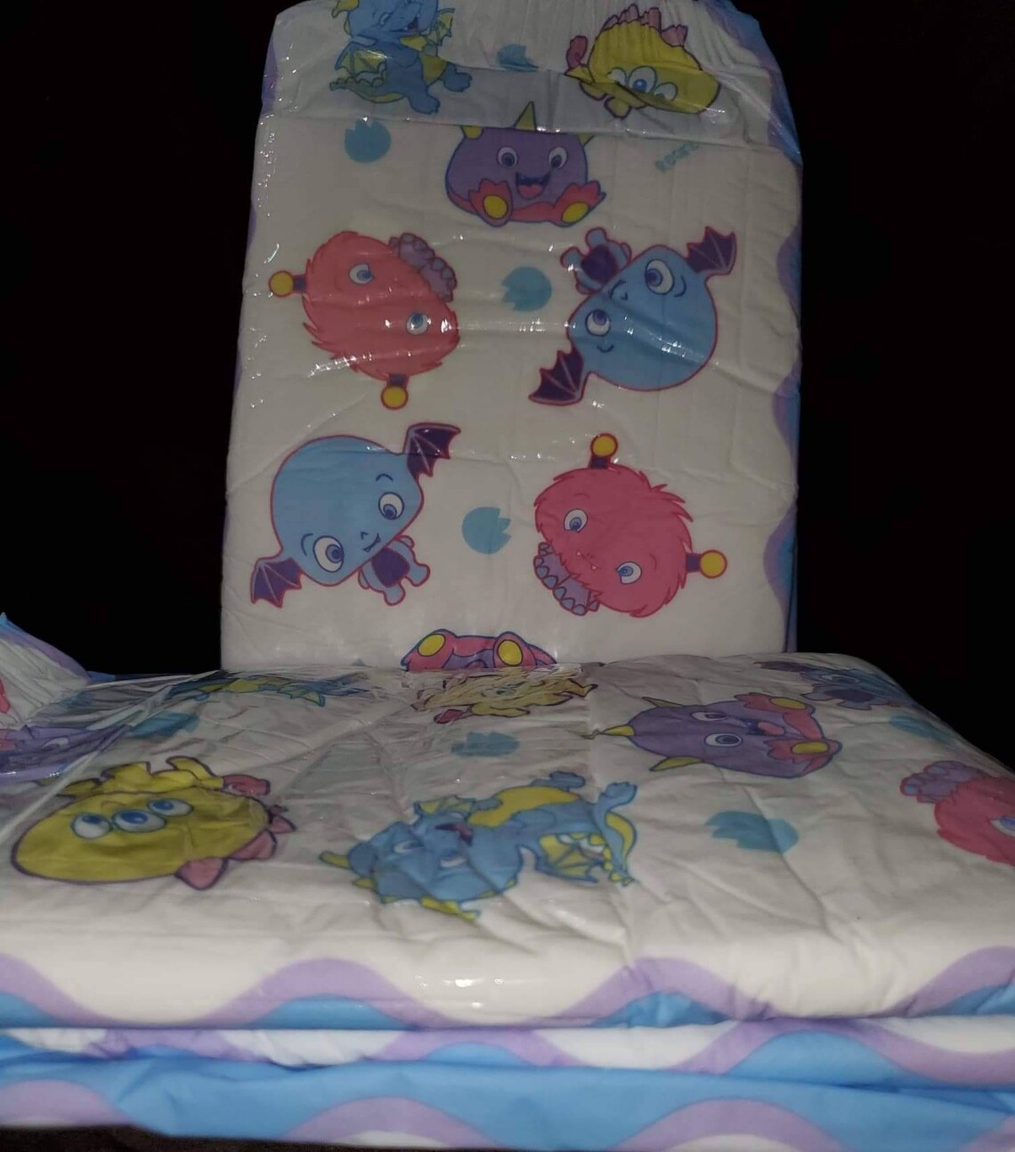 ABDL ADULT Diapers Lil Monsters by Rearz 2 Pack Large - Etsy