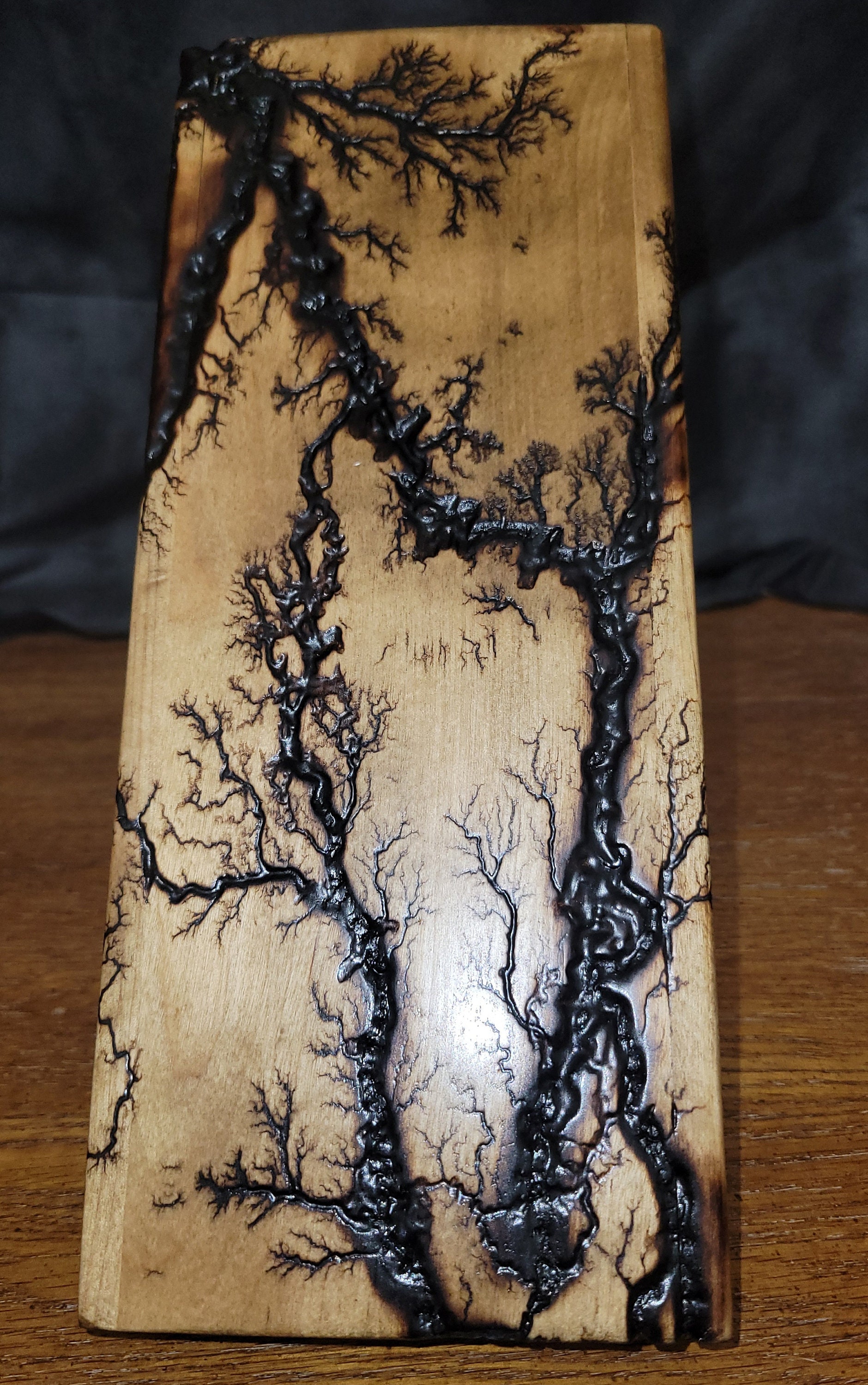 Fractal Burn Knife Block: Rustic Wooden Knife Holder - Etsy