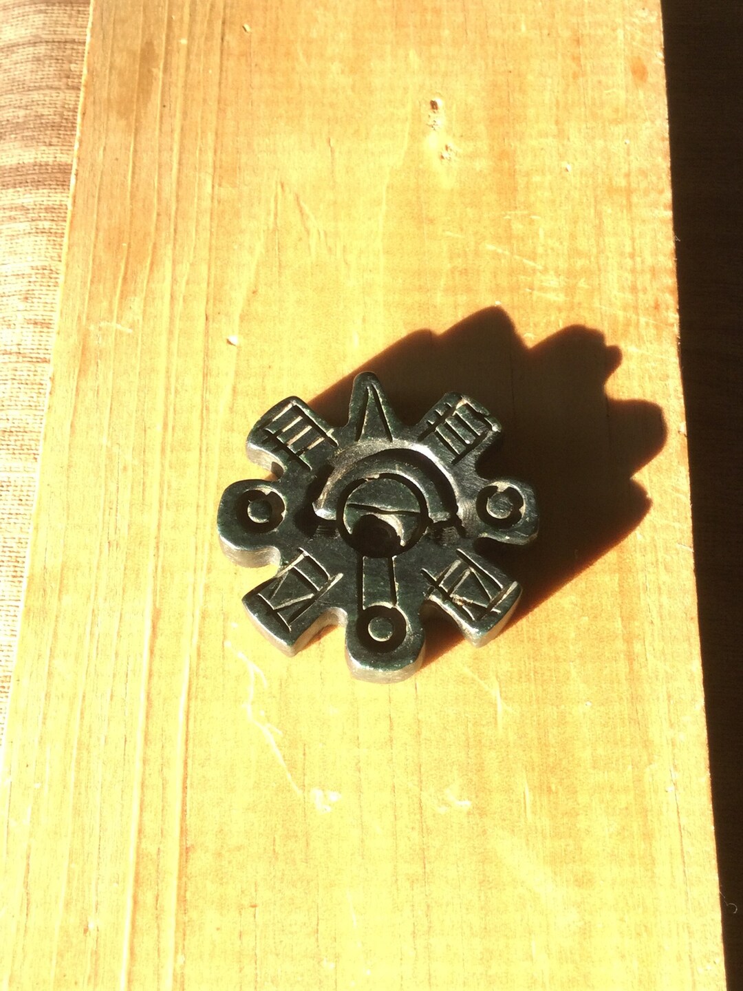 Ollin Symbol Stone of the Sun Calendar Aztec Maya Engraved - Etsy