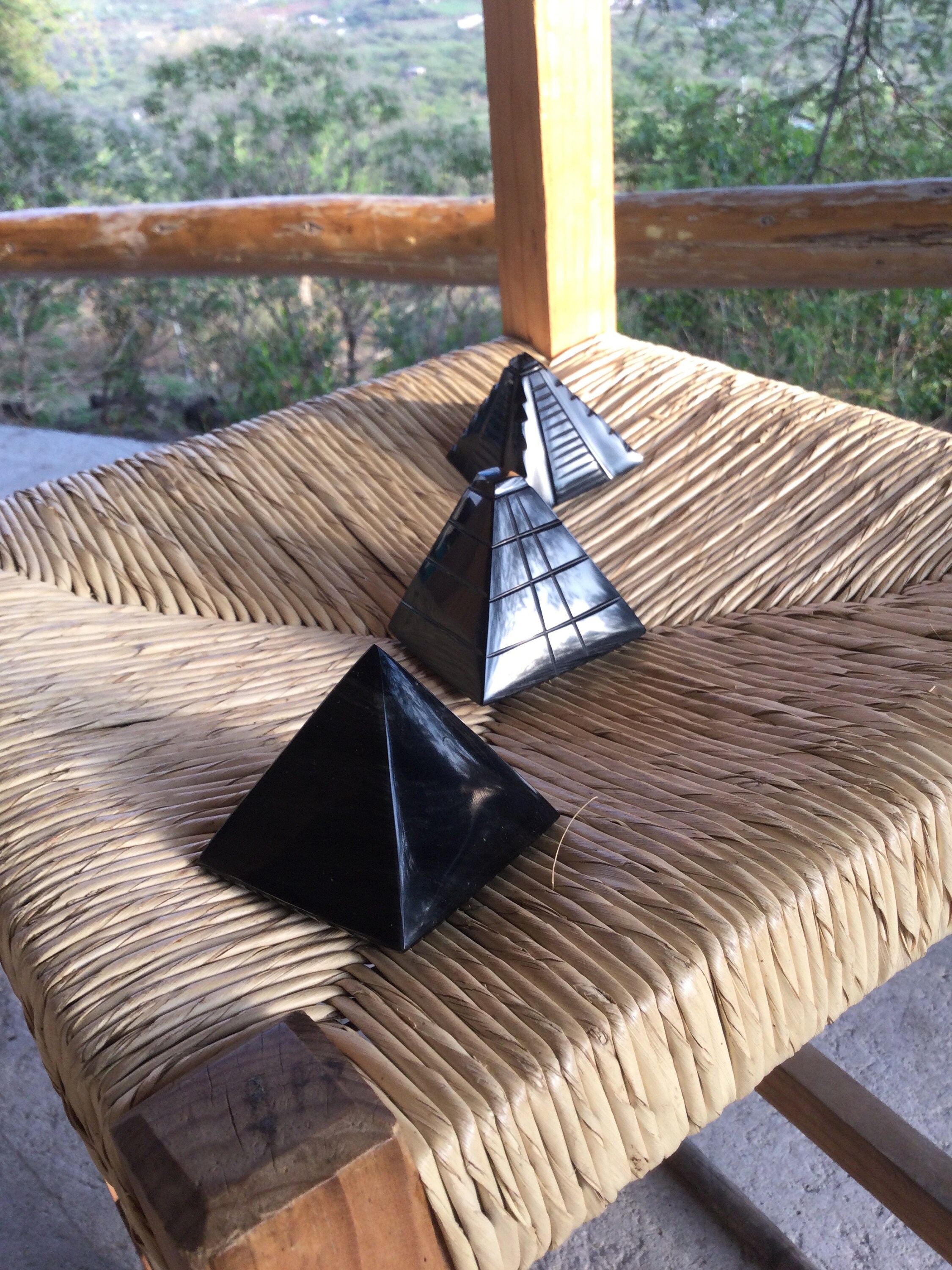 Black Obsidian Sculpted Stone Pyramid From Mexico 8cm/3.14 - Etsy