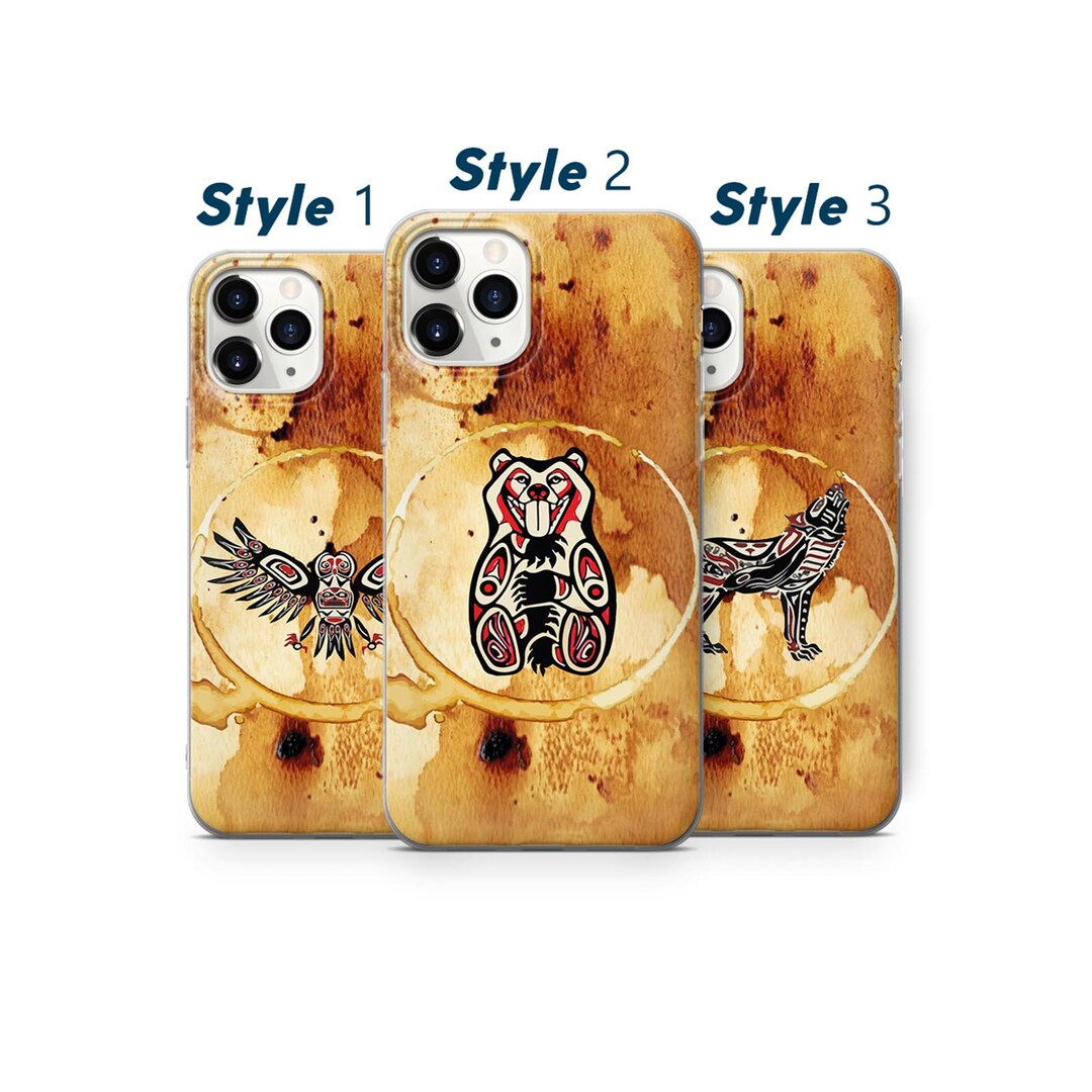 Native American Animal Painting Phone Case for iPhone 14 13 12 11 Pro 6 ...