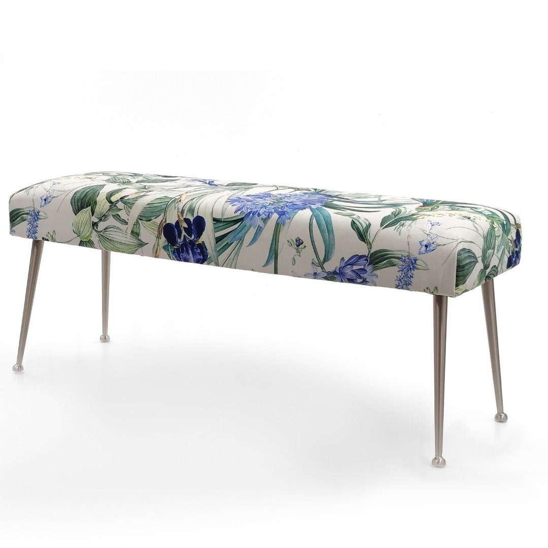 Bench Pouf Furniture Upholstered Bench Handmade Footstool Smooth Seat ...