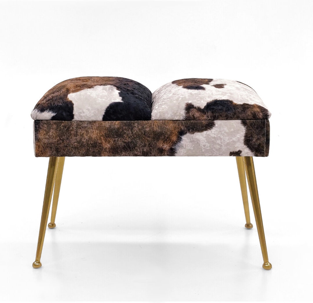 Ottoman Pouf Upholstered Seating for the Hall LOFT Style Bedroom Bench ...