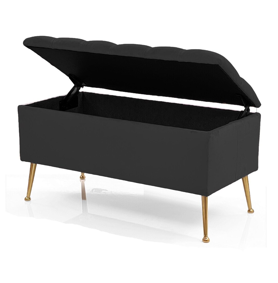 Trunk, Upholstered Chesterfield Chest, Bench Seat With Storage ...