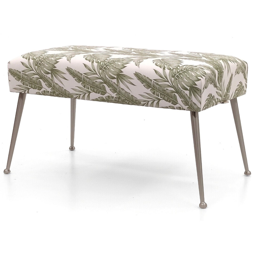 Bench Pouf Furniture Upholstered Bench Handmade Footstool Ottoman ...