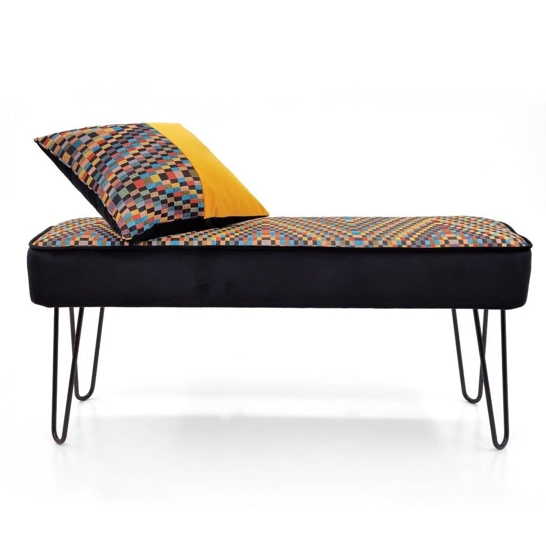 Multi-colored Hallway Bench Upholstered Seat Bench Loft Seat Modern ...